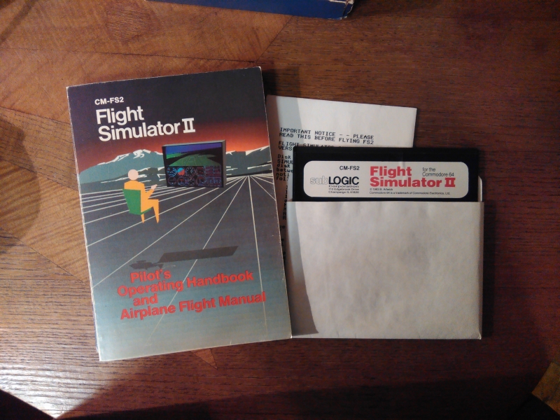 Flight Simulator II de SubLOGIC (1984) disquette pour Commodore 64 ...