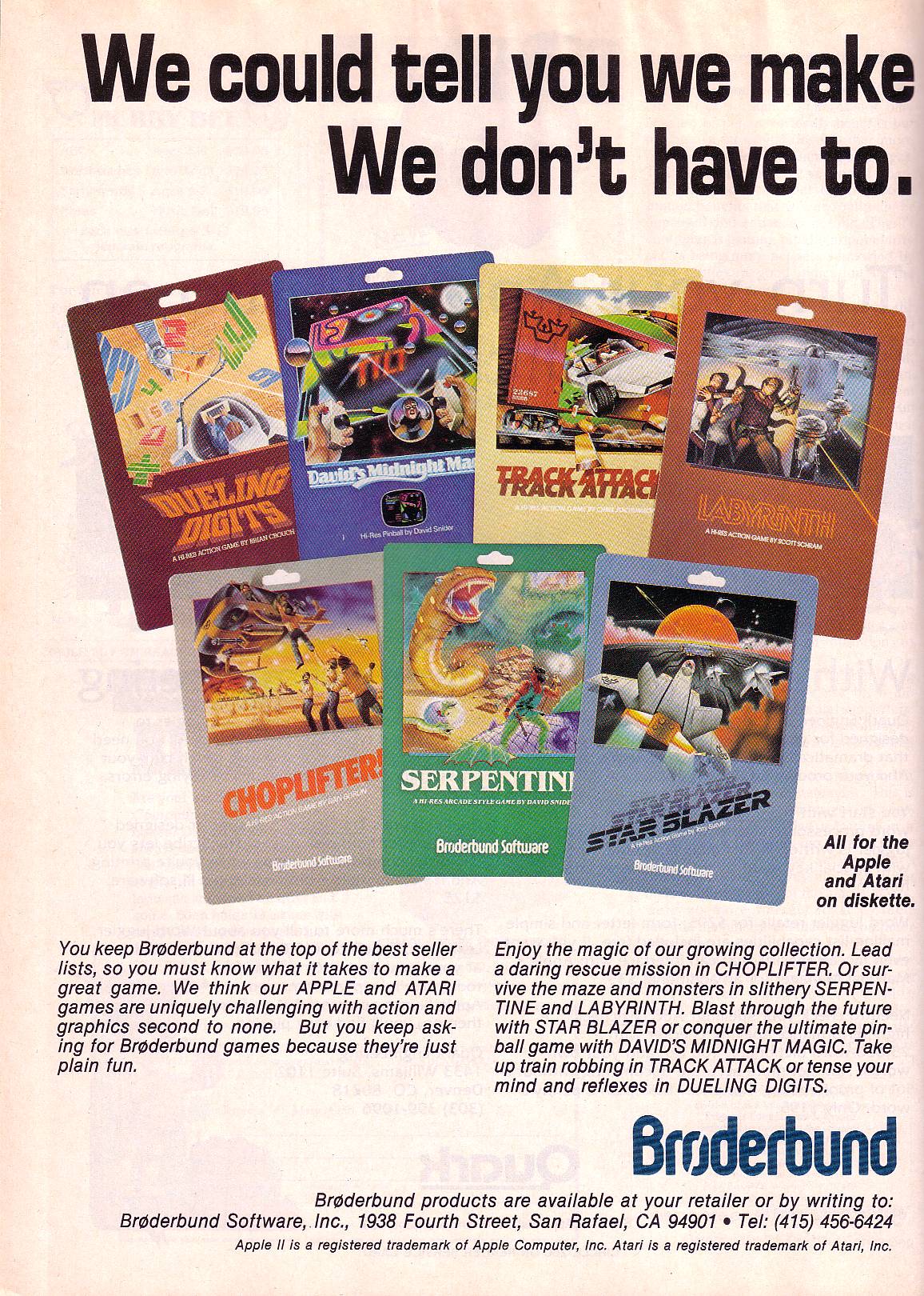 Broderbund Software (Brøderbund) (USA, 1980) (Vintage Era)